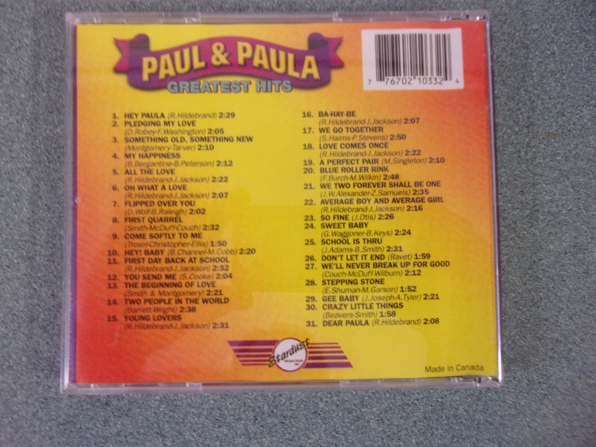 Paul & Paula: Greatest Hits (Music CD) – Friends of the St Mary's ...
